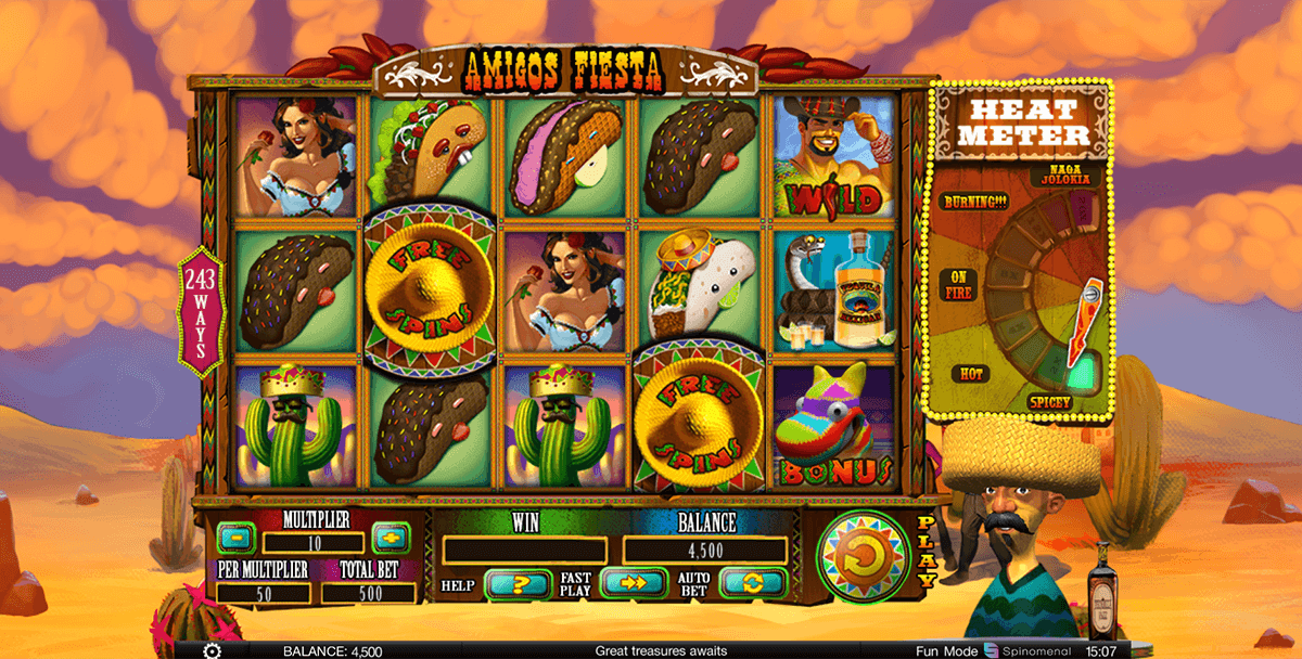 Amigos Fiesta de Spinomenal : gagnez de gros gains avec 50 centimes